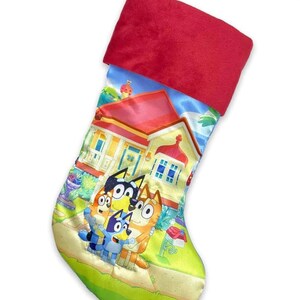 Personalized Bluey Christmas Stocking Custom Stockings Unicorn Stocking ...