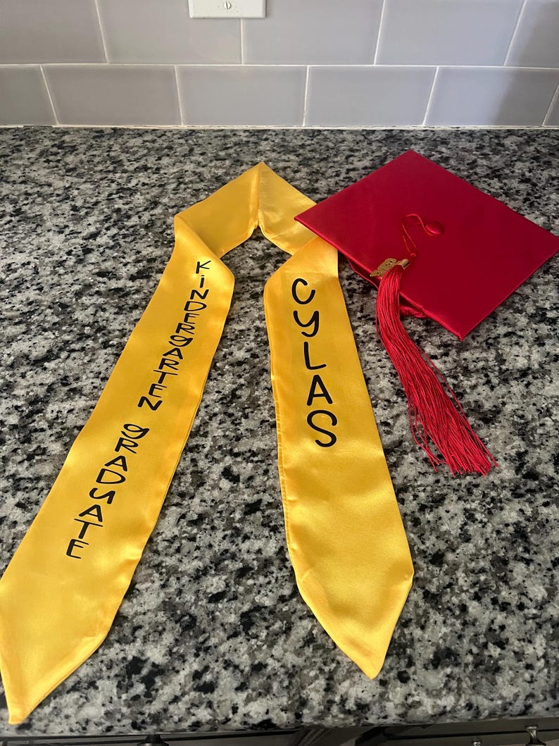Custom Graduation Stole: Personalized Kindergarten Grad Gift • Custom ...