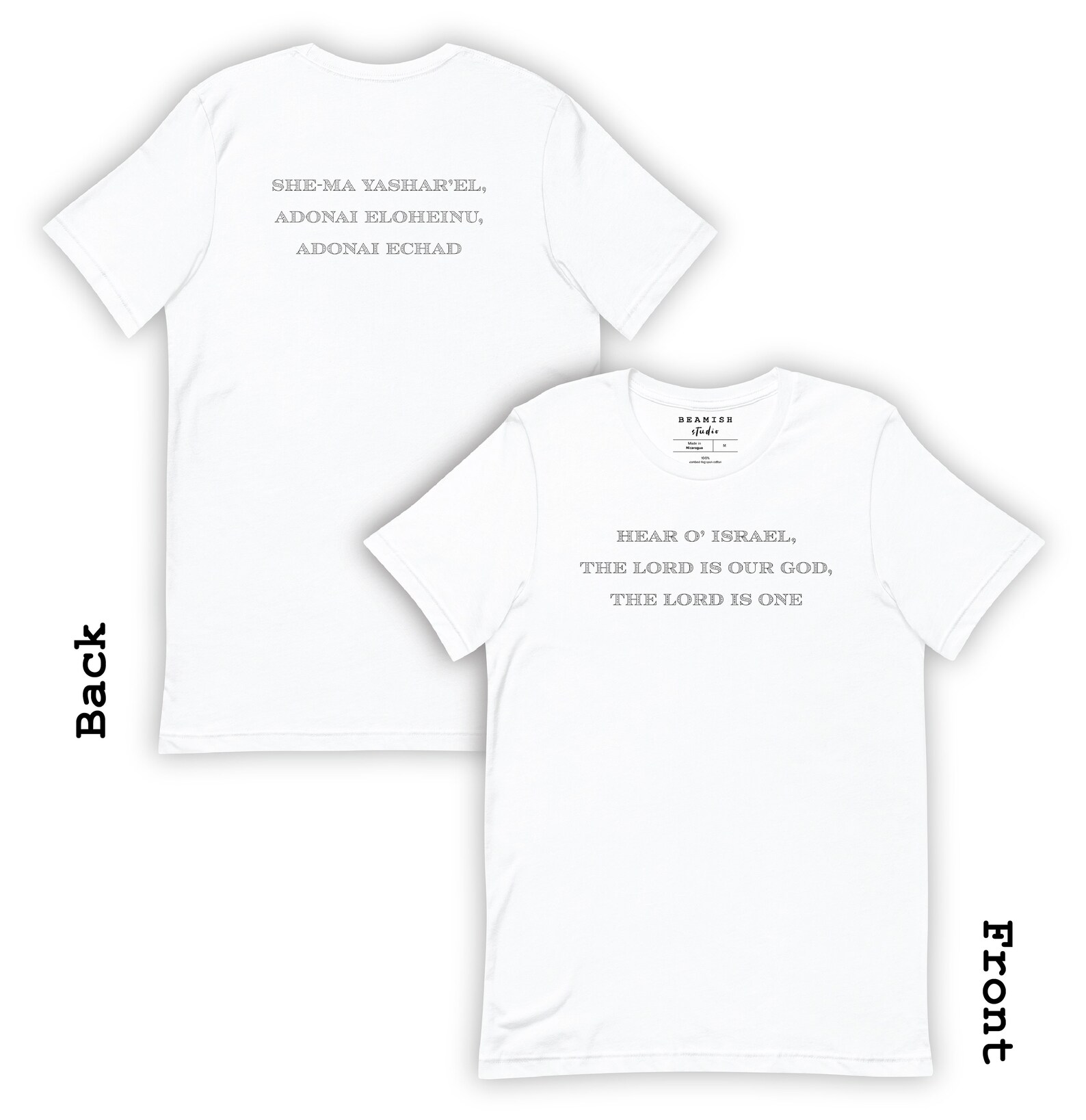 Shema Shirt Prayer Shirt Torah Jewish Christian T-shirt Bible Verse Tee ...