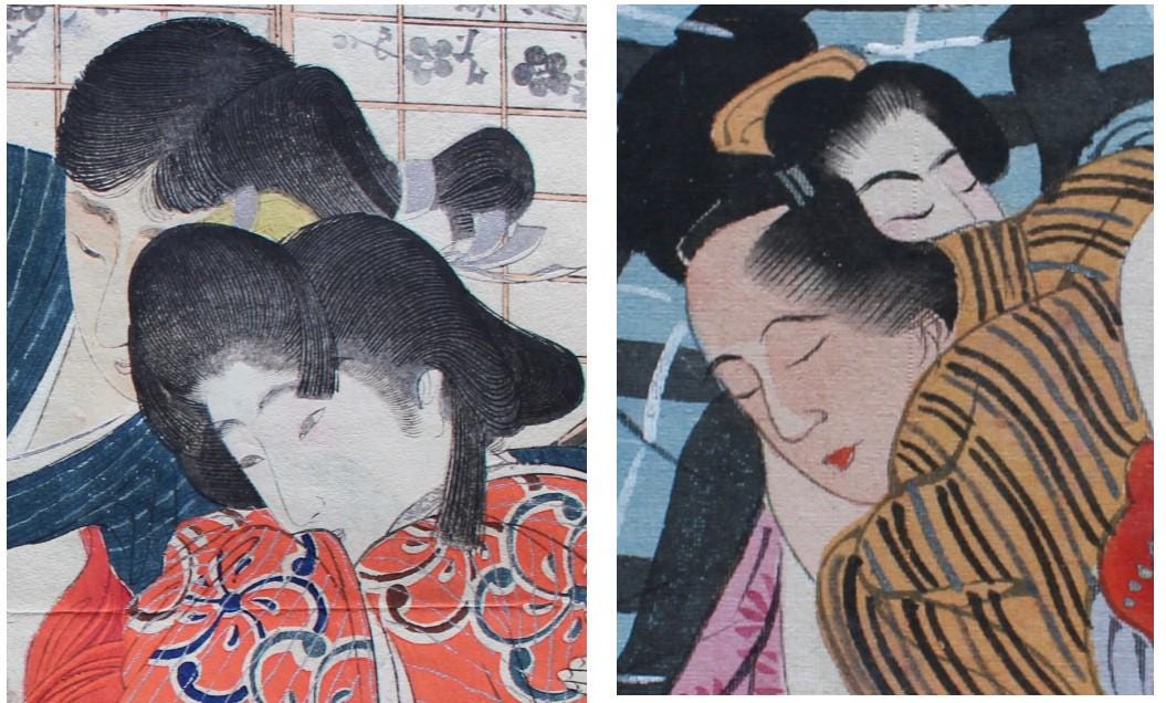 Ukiyoe UKIYOE Shunga SHUNGA Kimono 15+1 pieces:Kimono, Edo period ...