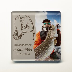 Until We Fish Again Memorial Magnet, Gone Fishing Sympathy Gift, Custom ...