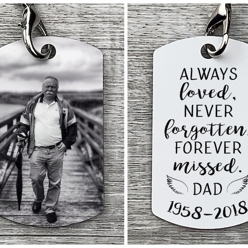 Memorial Keychain Memorial Gift for Loss of Father in Memory - Etsy