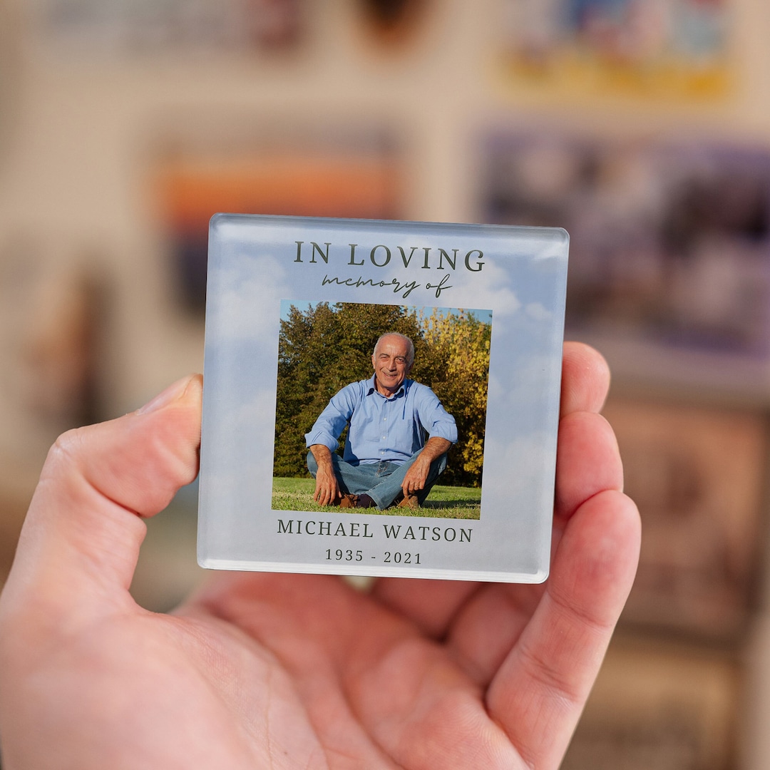 In Loving Memory Of, Acrylic Magnet, Loss Father, Memorial Fridge ...