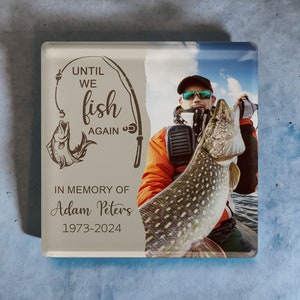 Until We Fish Again Memorial Magnet, Gone Fishing Sympathy Gift, Custom ...
