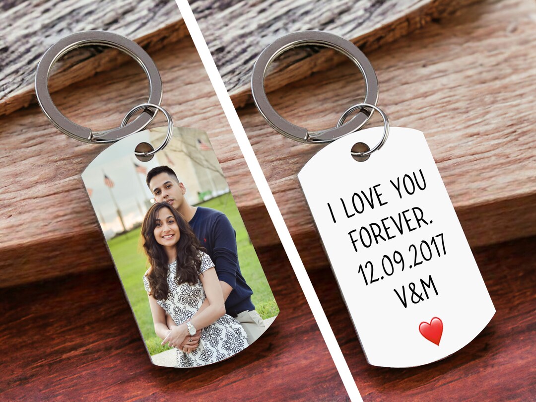 I Love You Forever Keychain, Custom Photo Keychain, Personalized Photo ...