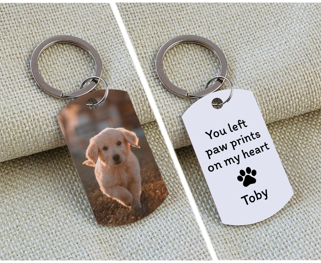 Pet Memorial Keychain Gift, Loss of Dog, Metal Keychain, in Memory of ...