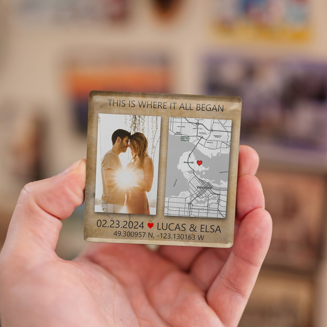 Where It All Began Map Magnet, Couple Map Gift, Gift for Her, Gift for ...