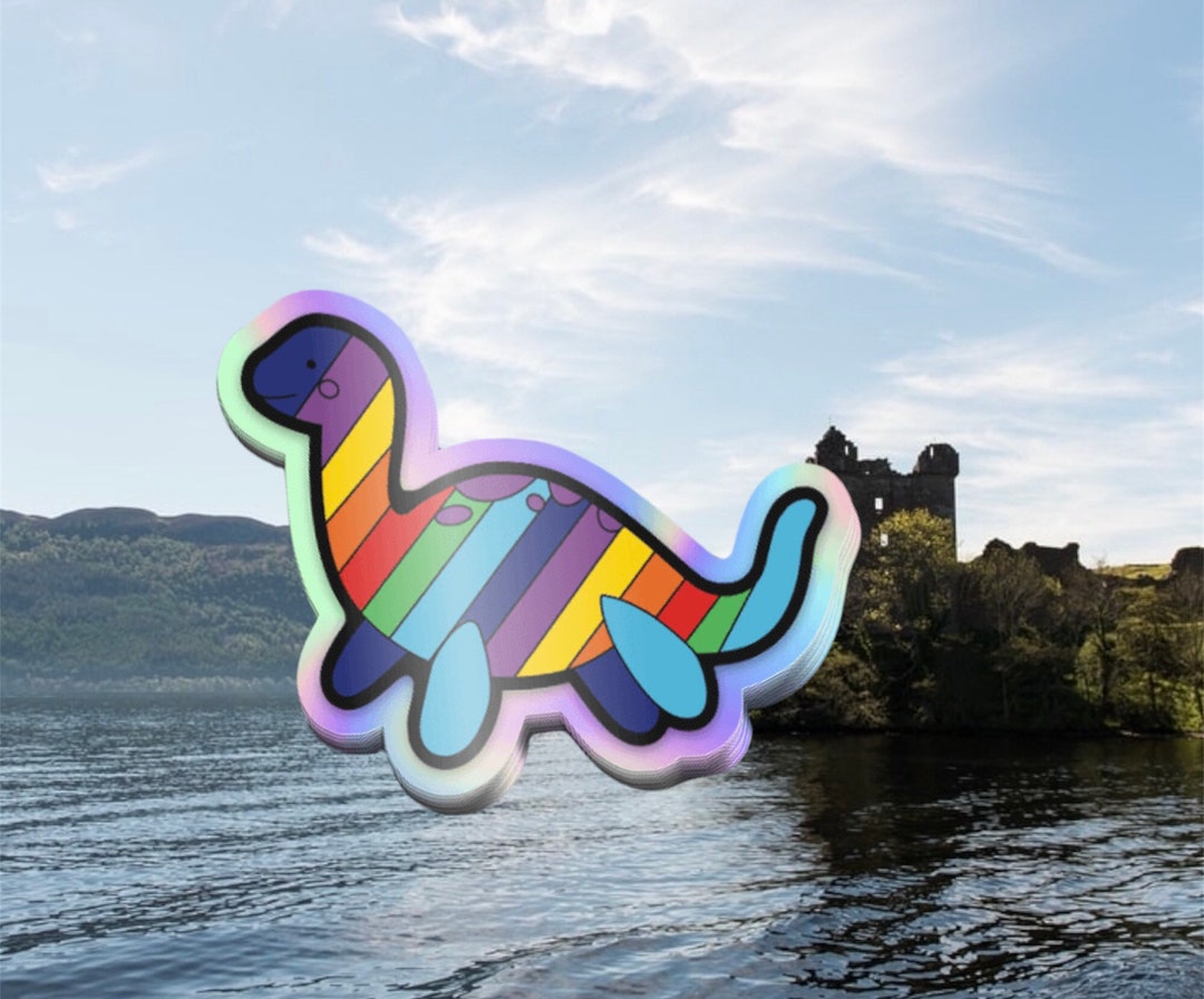 Holographic Nessie Die Cut Vinyl Sticker / Decal / Rainbow Nessie ...