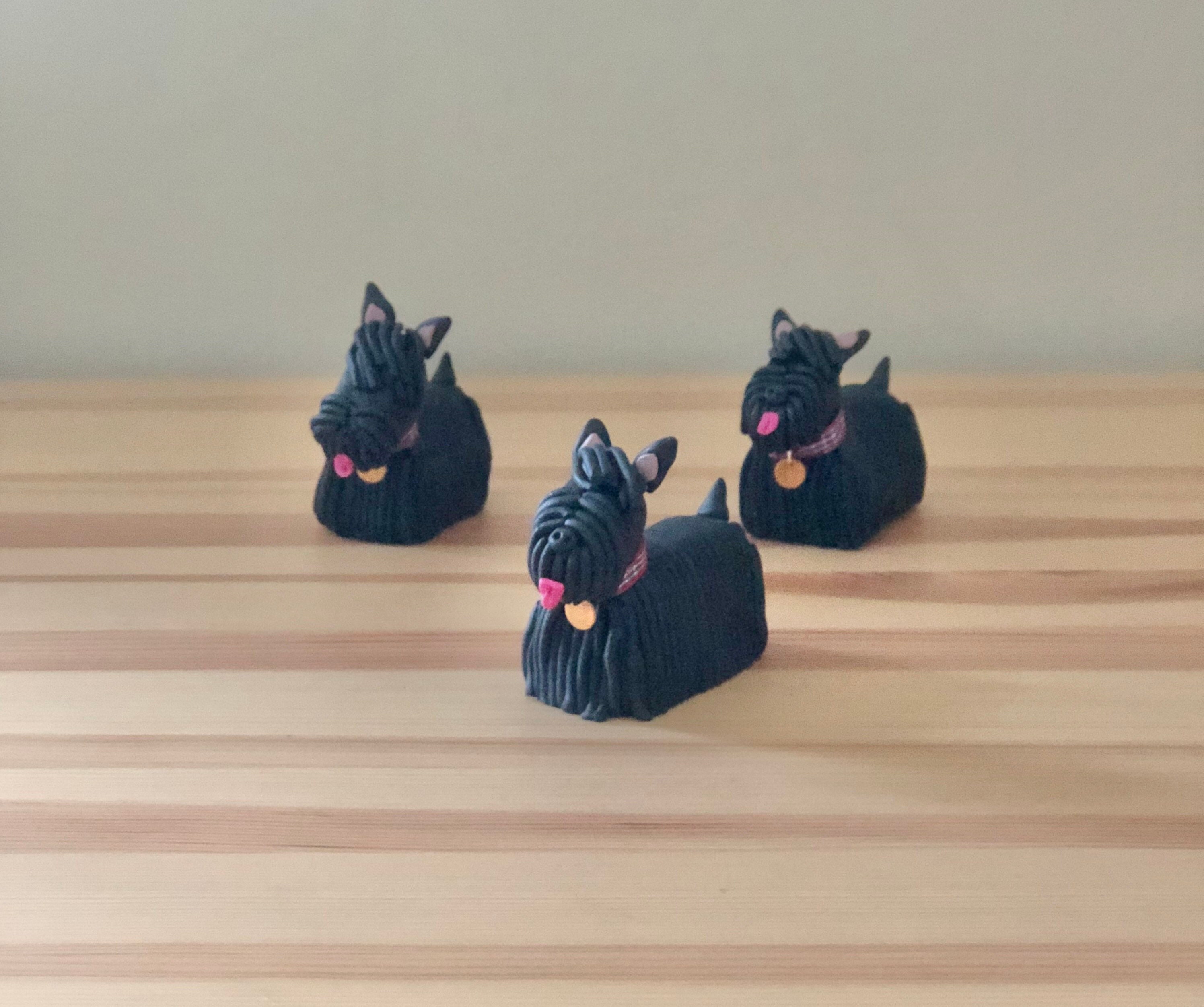 Handmade Scottie Dog Polymer Clay Model | Etsy