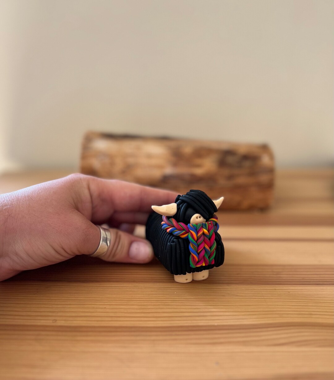 Highland Cow / Black / Highland Cow Model / Handmade / Polymer Clay ...