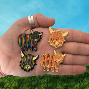 Highland Cow Magnet / Fridge Magnet / Enamel / Refrigerator Magnet - Etsy