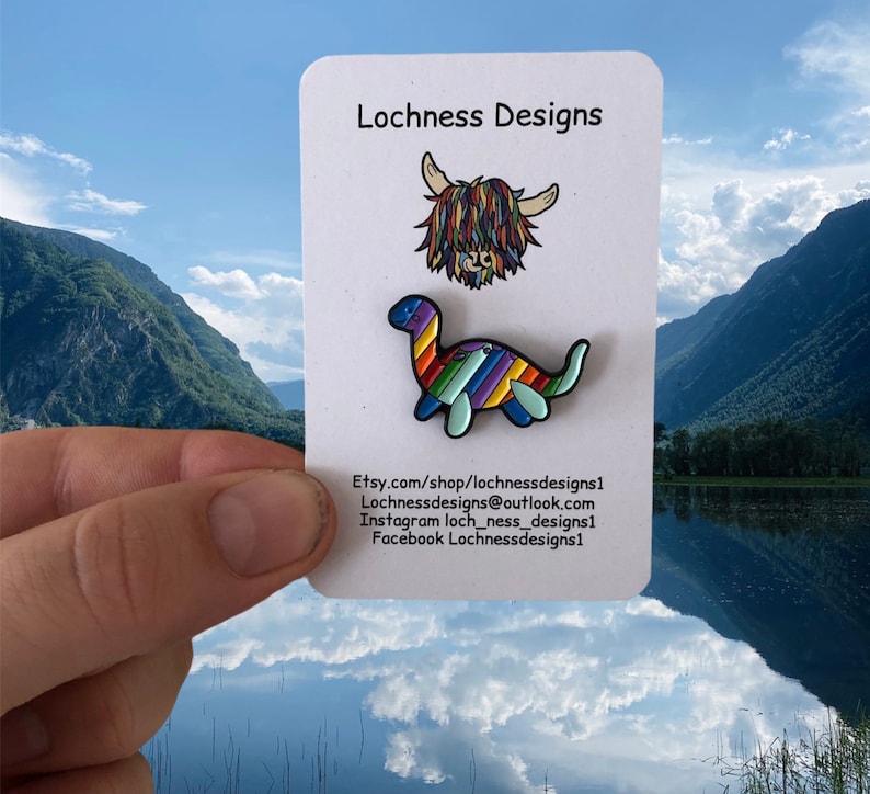 Rainbow Loch Ness Monster / Nessie / Monster Enamel Pin - Etsy UK