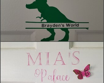 Girl Name for Bedroom Door PERSONALIZED Vinyl Wall Decal - Etsy