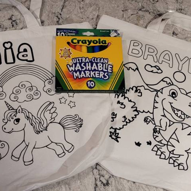 Color Your Own Bag Kids - Etsy