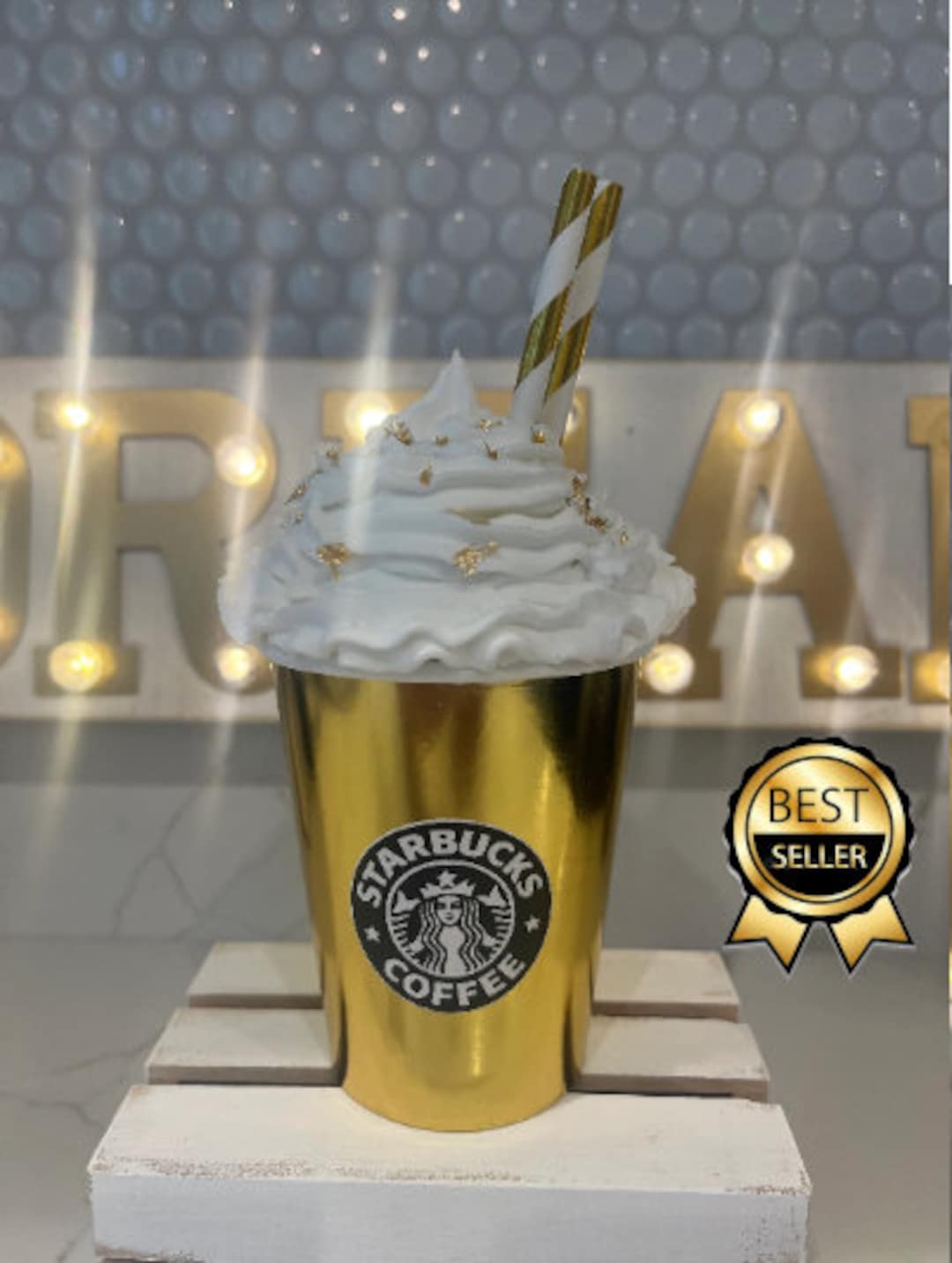 GOLD KITCHEN / Faux Whipped Cream / Tiered Tray Decor - Mug Topper ...