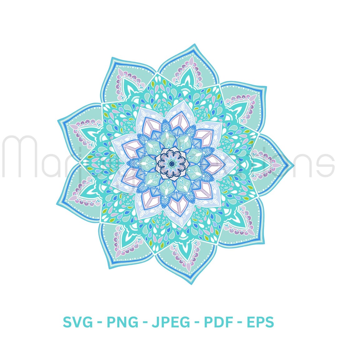 Pastel Mandala Svg , Mandala for Cricut, Mandala Clipart, Mandala ...