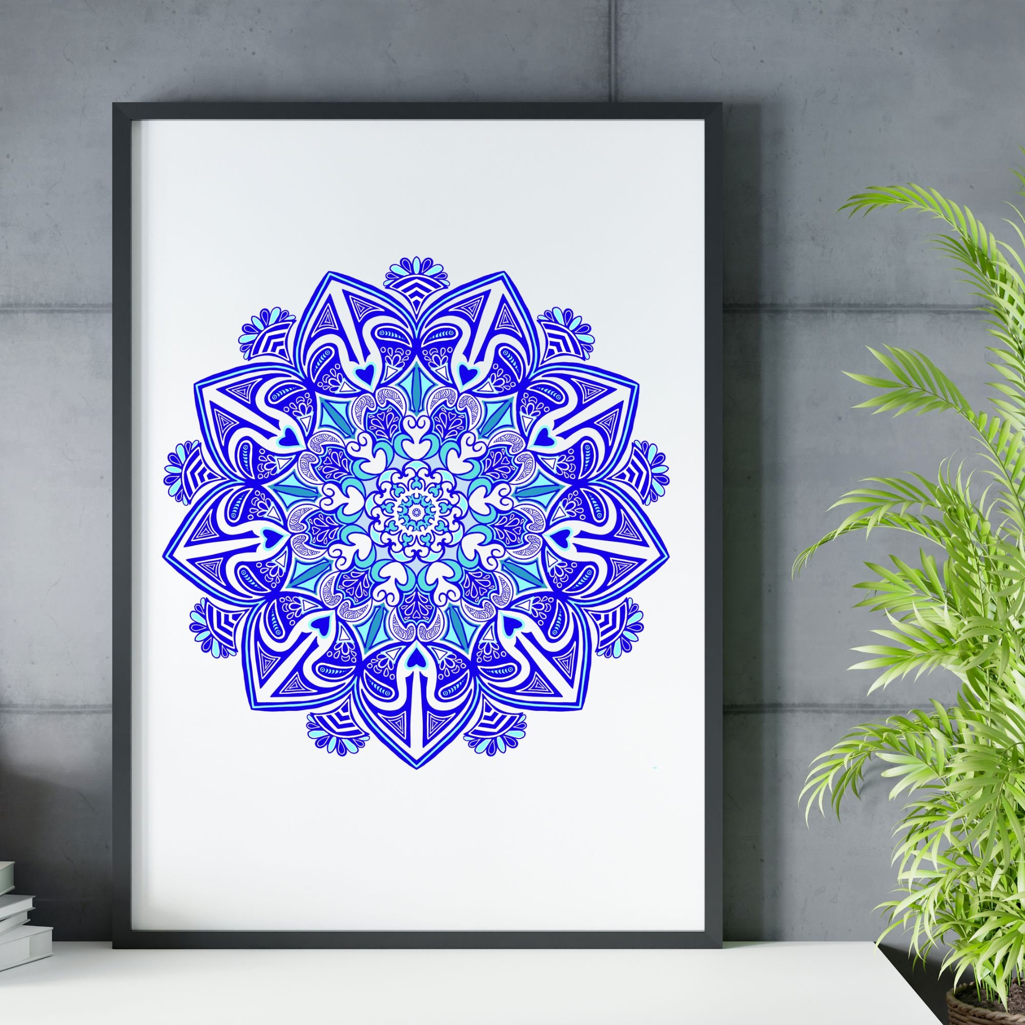 Water Mandala PNG File Vector Clipart Cricut Compatible - Etsy