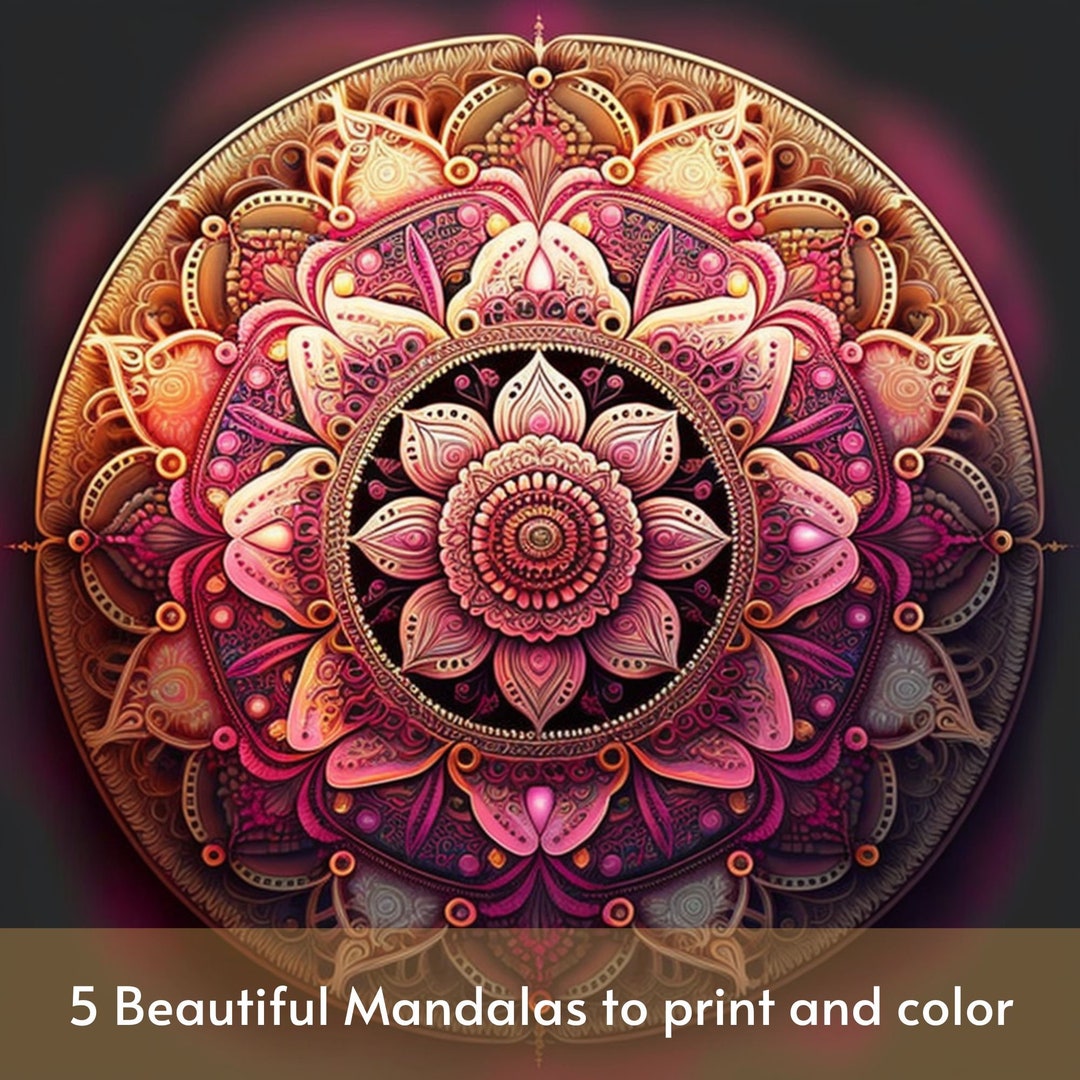 Beautiful Mandalas Vol 2: Five Stunning Designs in Digital Format for ...