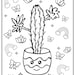 25 Cute Kawaii Cactus Coloring Pages: Fun Coloring Images for Your ...