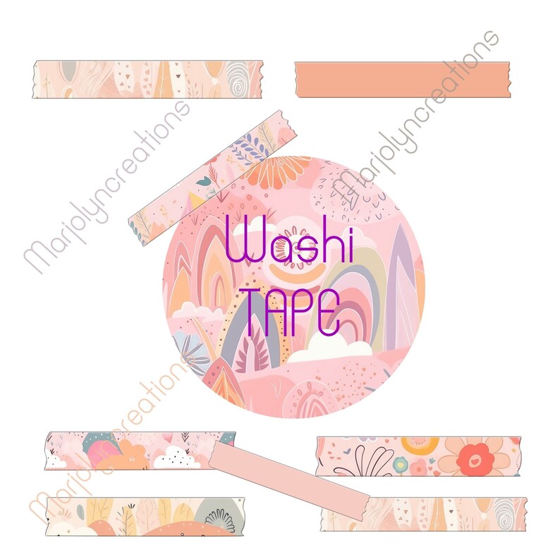 Digital Washitape _clipart_boho Patterns for Digital Planners ...