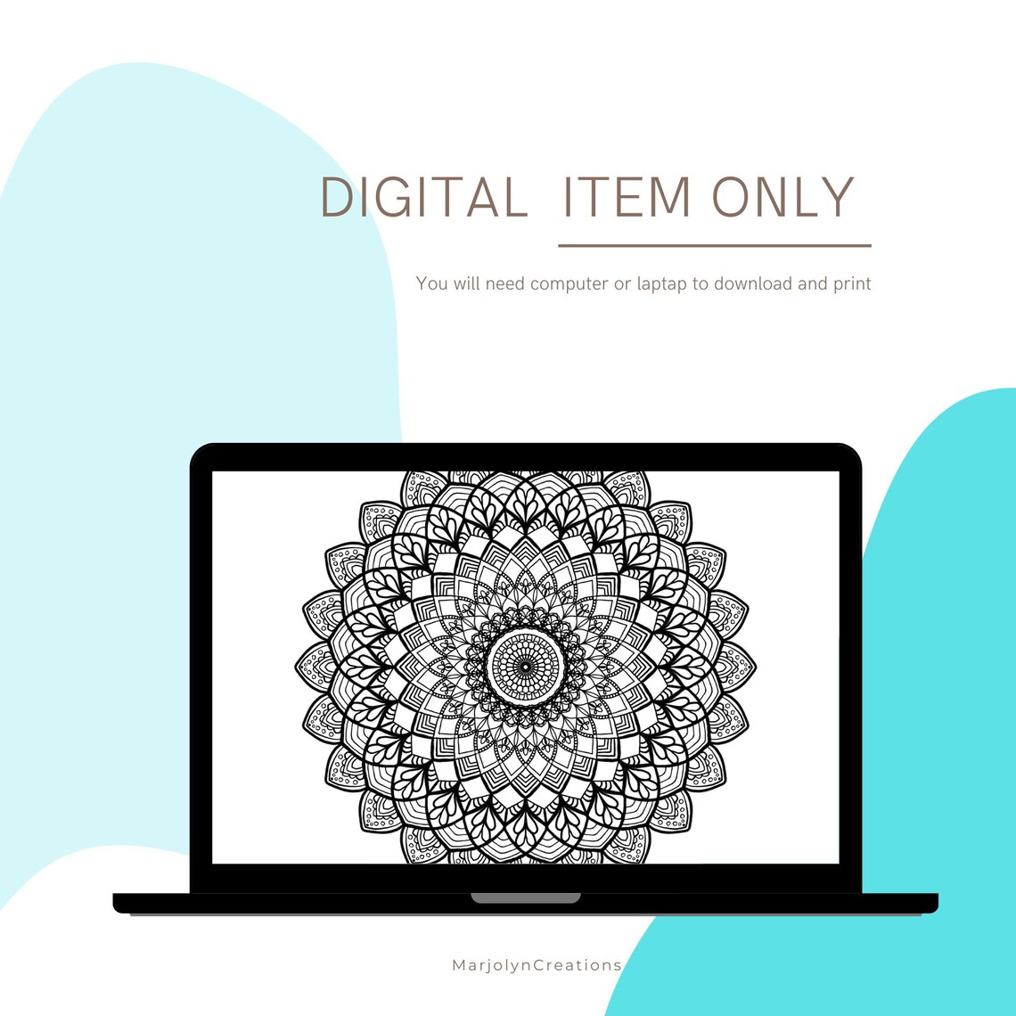 Beautiful Digital Mandalas for You to Print off and Color. Spend Time ...