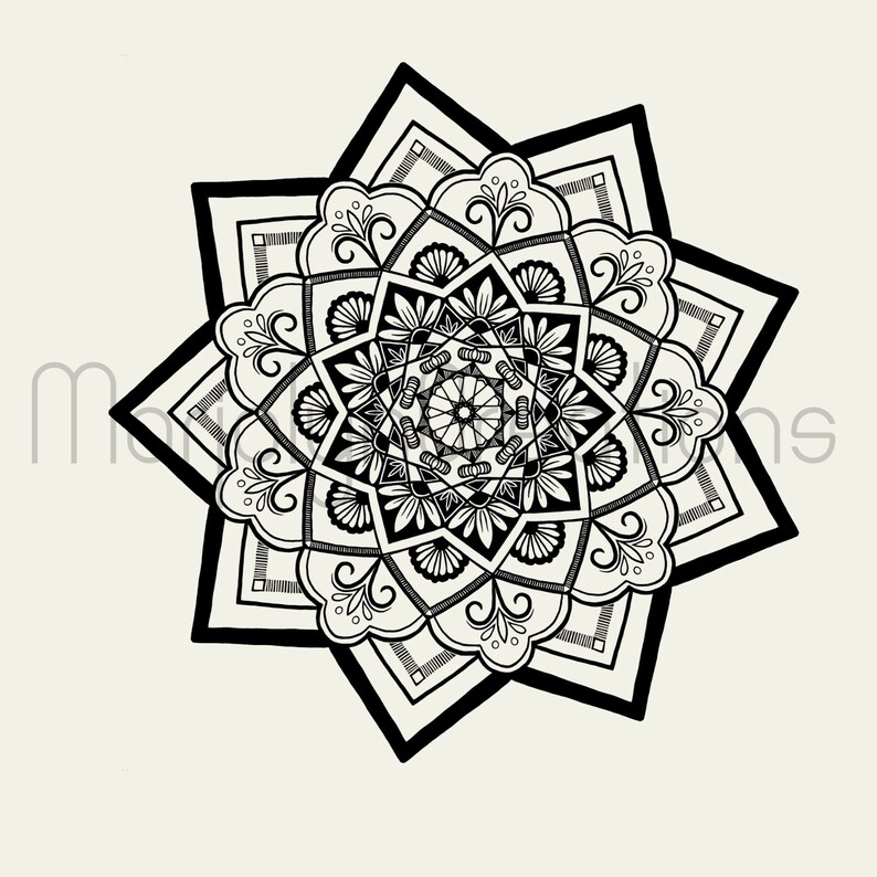 Mandala & Lotus Flower Masterpiece Bundle Pack: 8 Styles SVG - Etsy