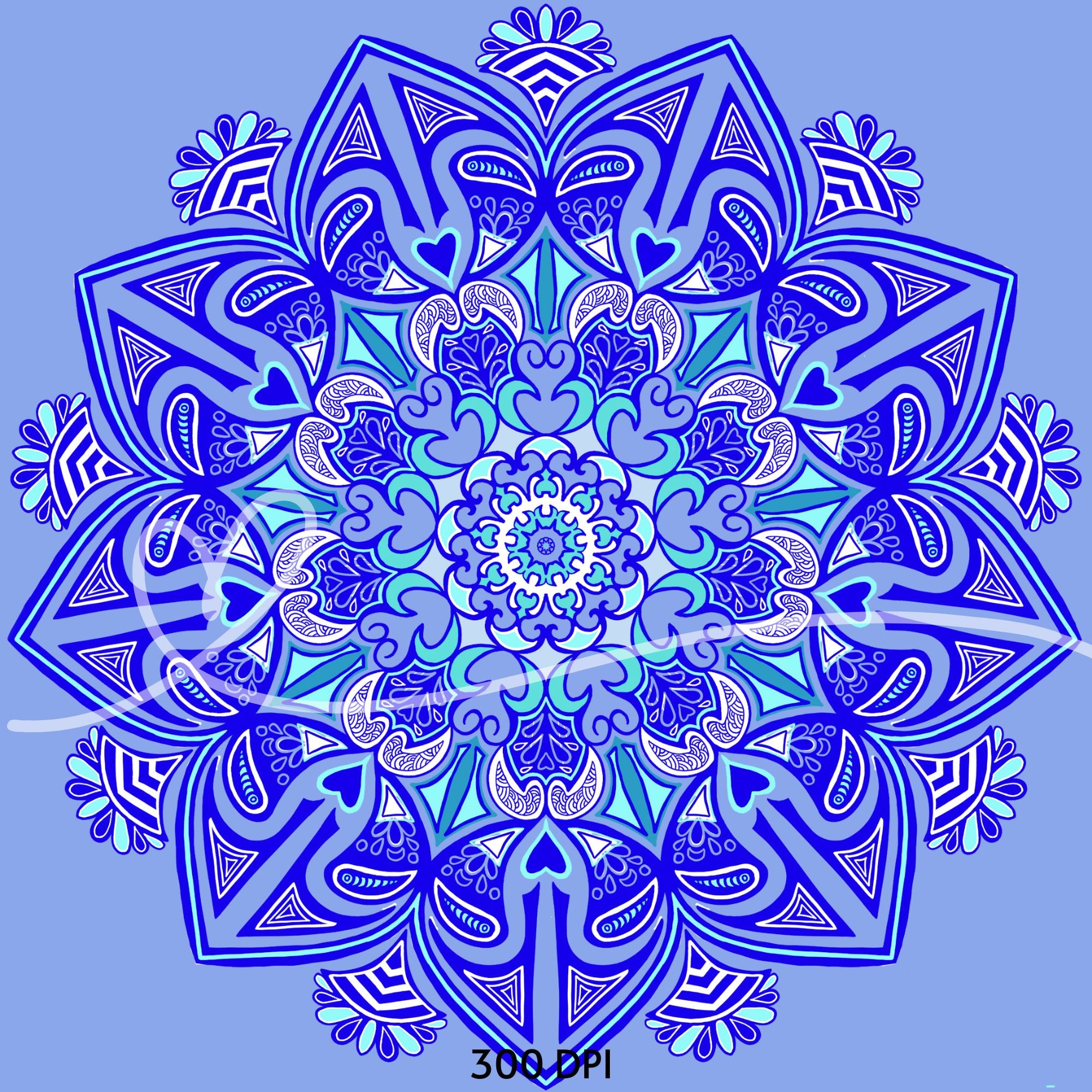 Water Mandala PNG File Vector Clipart Cricut Compatible - Etsy