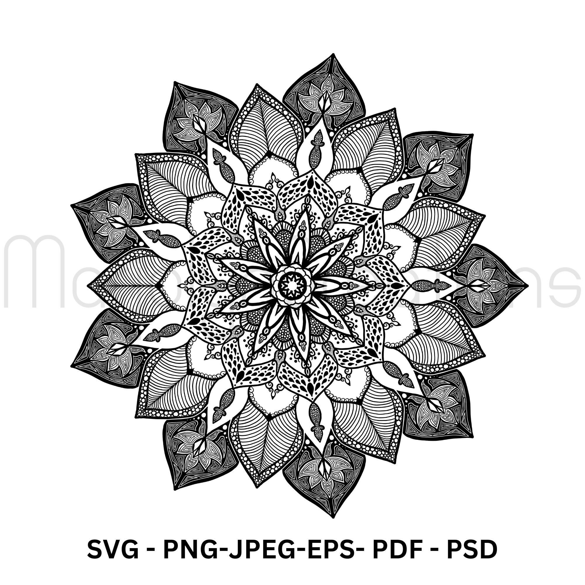 Mandala, Mandala Clipart, Mandala Vector, Mandala Cut File, Mandala ...