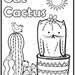 25 Cute Kawaii Cactus Coloring Pages: Fun Coloring Images for Your ...