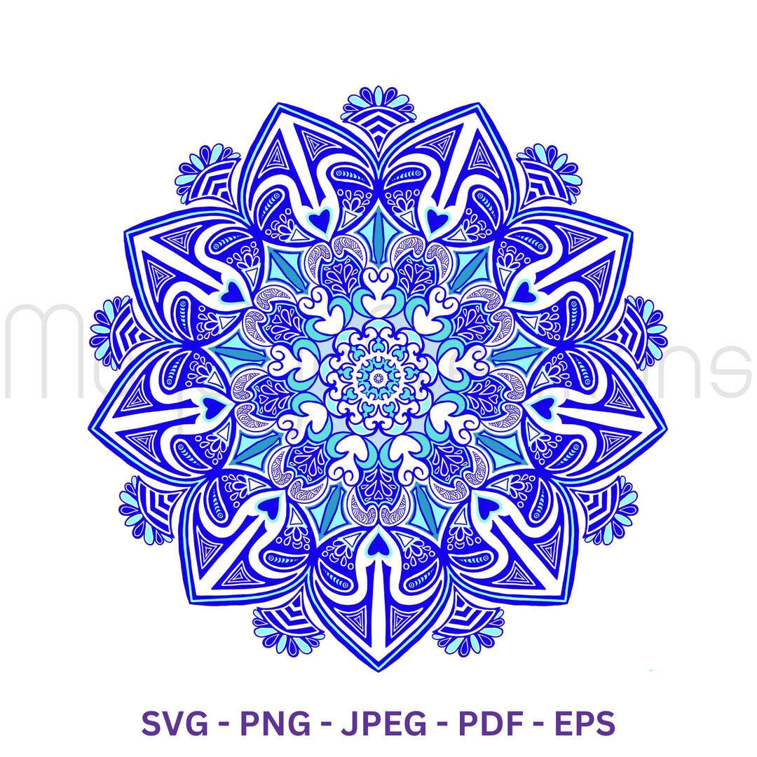 Water Mandala PNG File - Vector, Clipart, Cricut Compatible - Instant ...