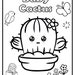 25 Cute Kawaii Cactus Coloring Pages: Fun Coloring Images for Your ...