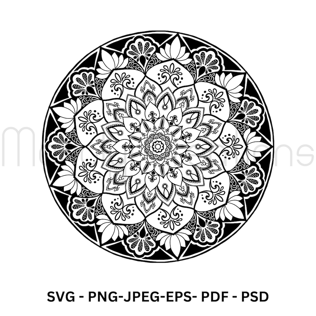 Mandala Svg , Mandala, Mandala Clipart, Mandala Vector, Mandala Cut ...
