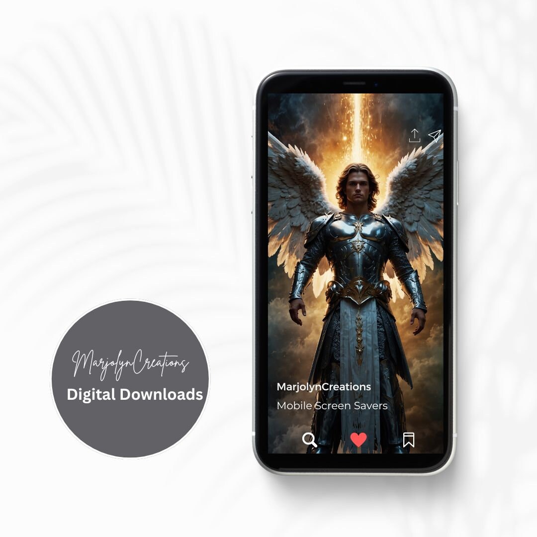 IPhone Android Smartphone Screensaver, Wallpaper_archangel Michael - Etsy