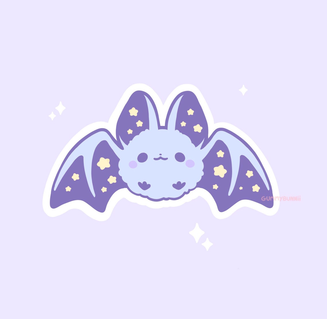 Bat Sticker Stickers Cute Decal Cut | Etsy