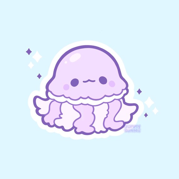 Jelly Fish Sticker Stickers Cute Decal Cut - Etsy