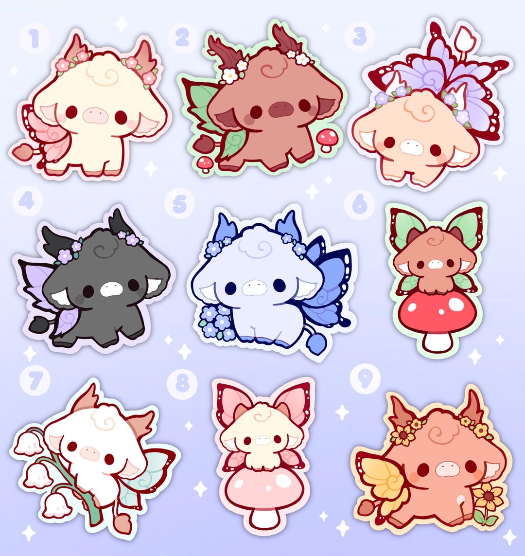 Fairy Cows Vinyl Sticker Stickers Cute Decal Cut Fairycore Sticker Gift ...