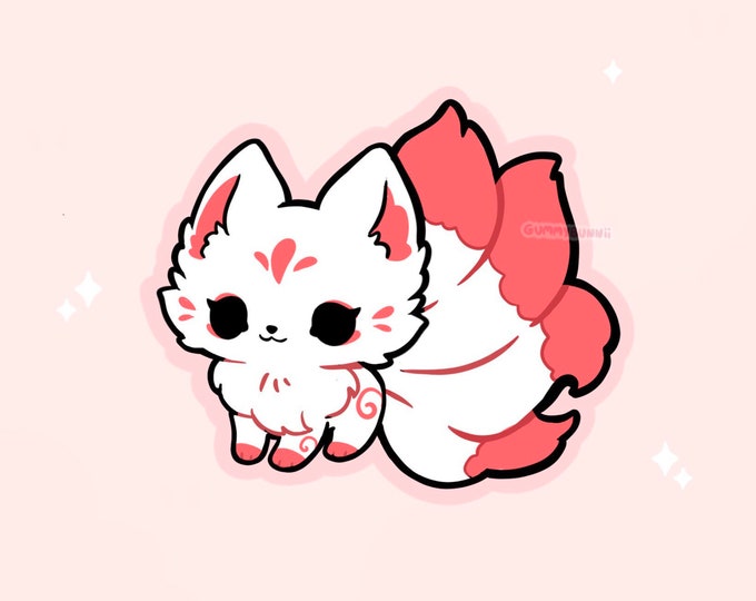 Kawaii Kitsune Fox Sticker Stickers Cute Decal Cut - Etsy