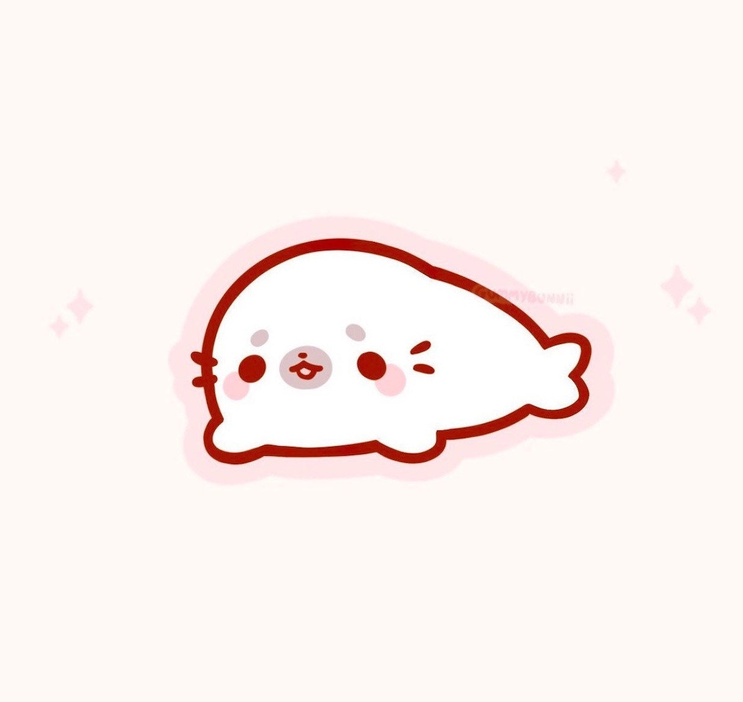 Kawaii Seal Sticker - Stickers - Cute - Decal Cut - Etsy