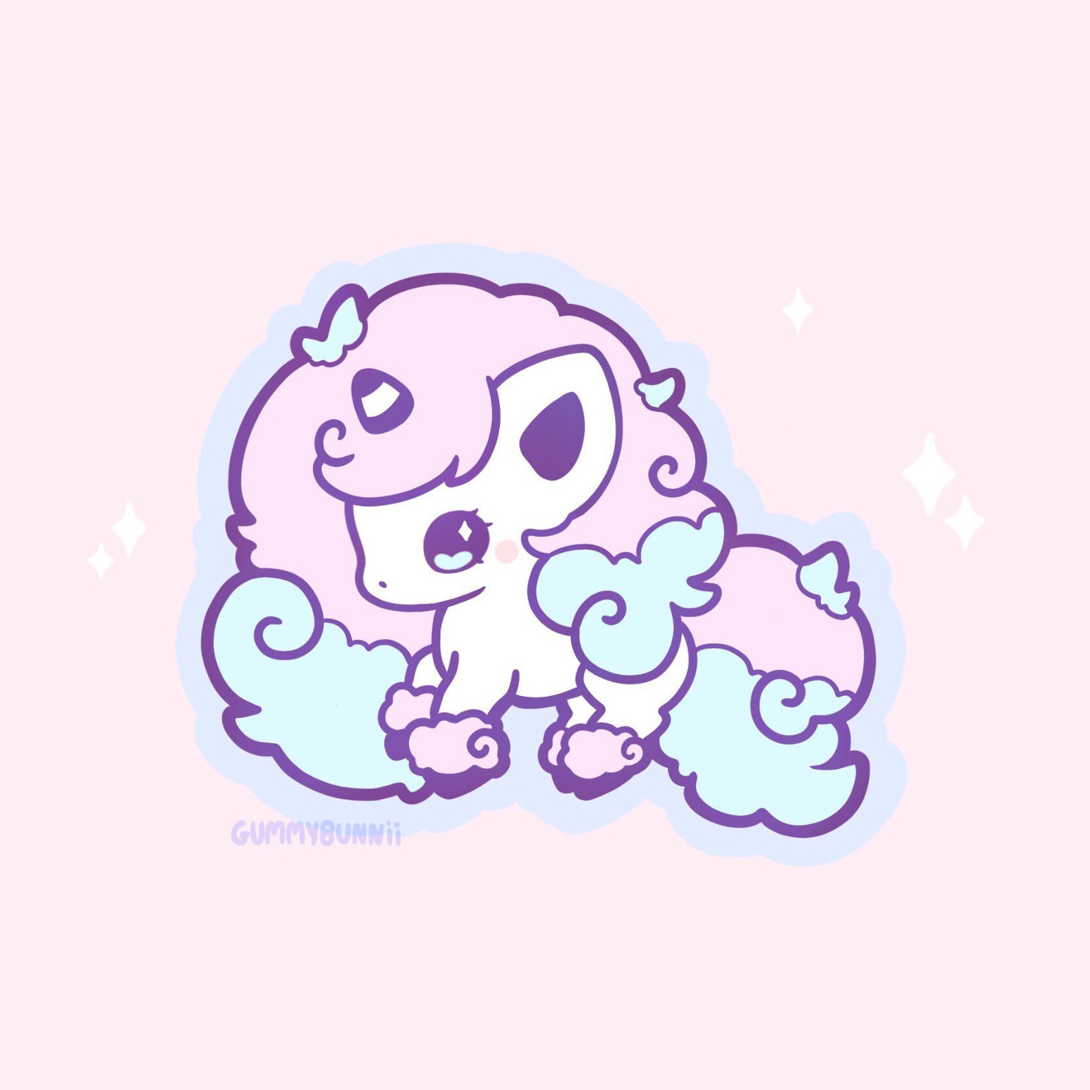 Kawaii Pony Matte Vinyl Sticker Stickers Cute Decal Cut - Etsy