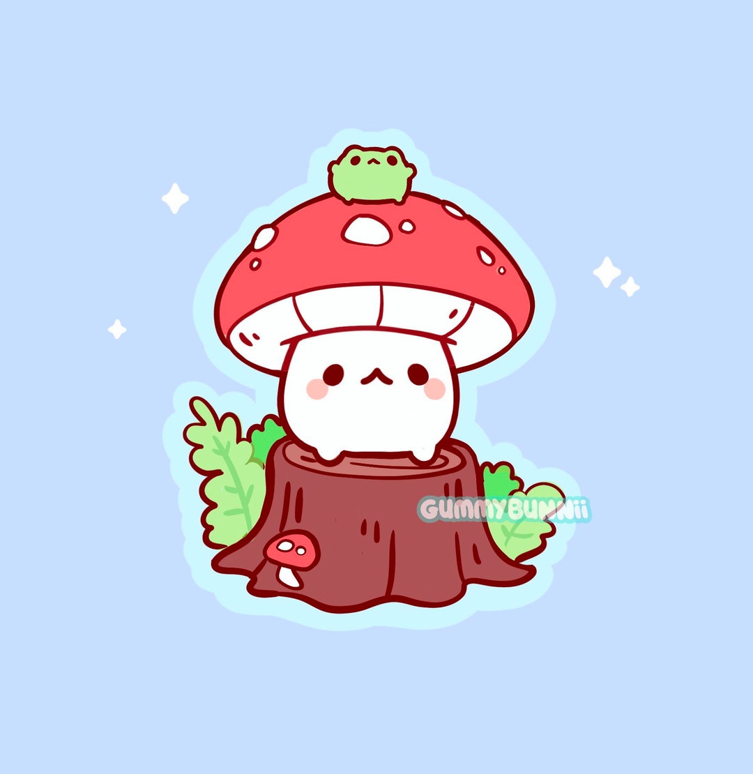 Mushroom Frog Friend Sap Stickers Cute Decal Cut - Etsy