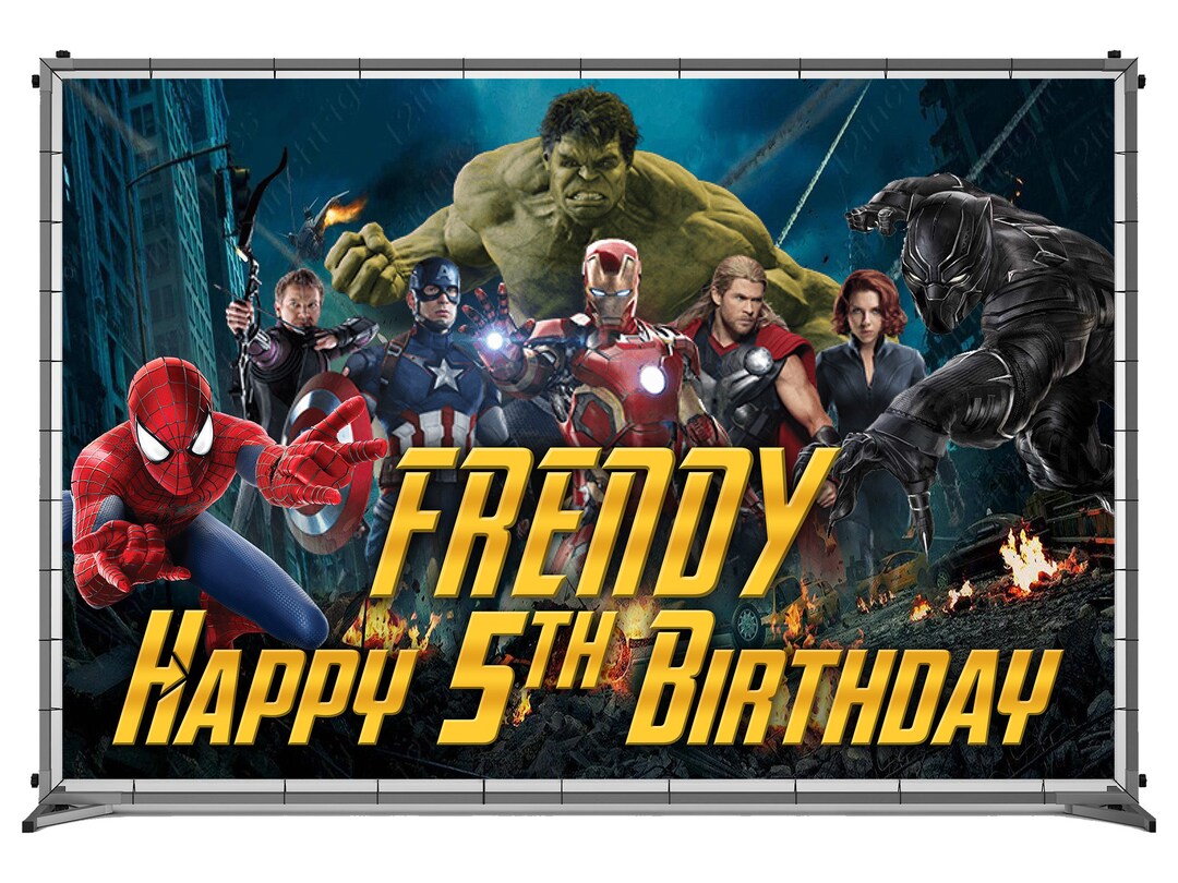 Avengers Backdrop, Avengers Background, Avengers Banner, Avengers Party ...