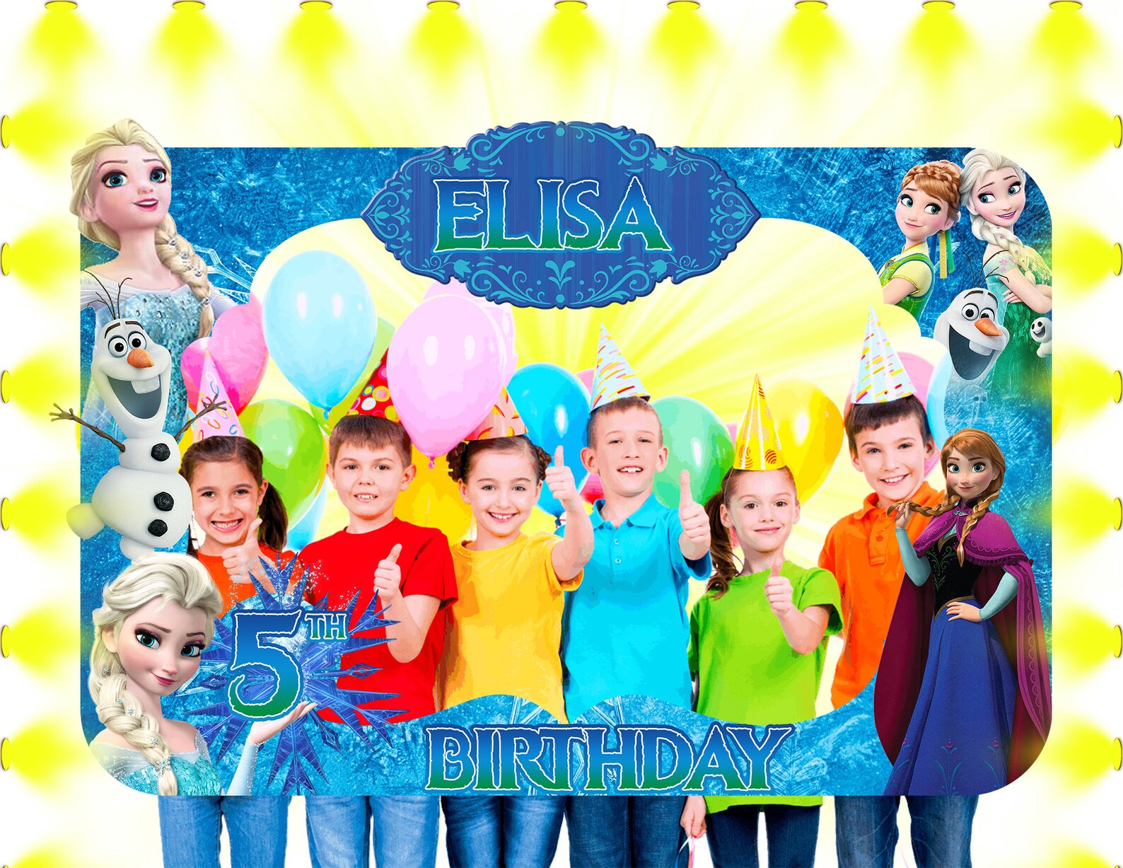 Frozen Photo Booth Frame Frozen Birthday Photo Booth Frame - Etsy