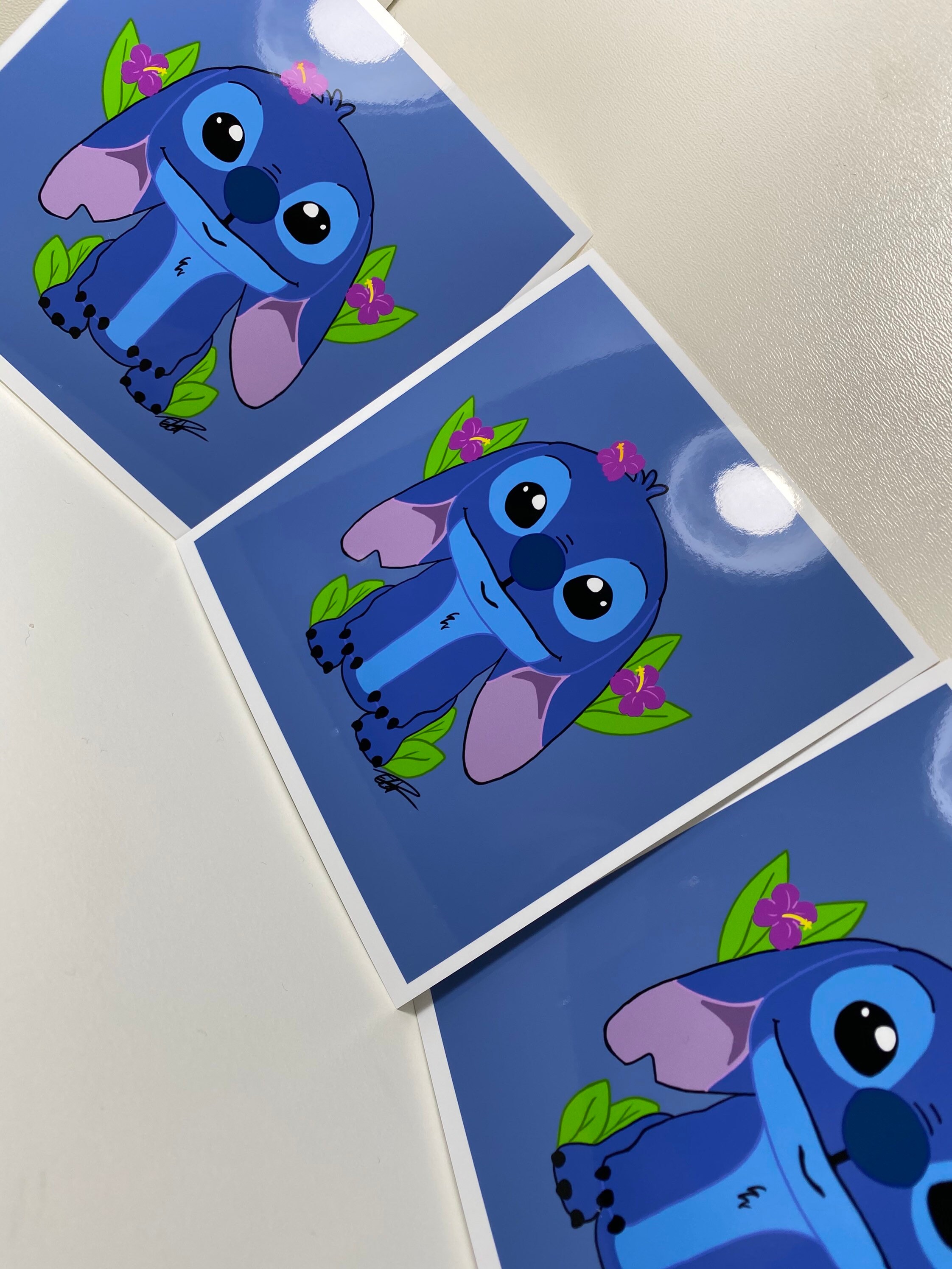 Stitch Cute Art Print | Etsy