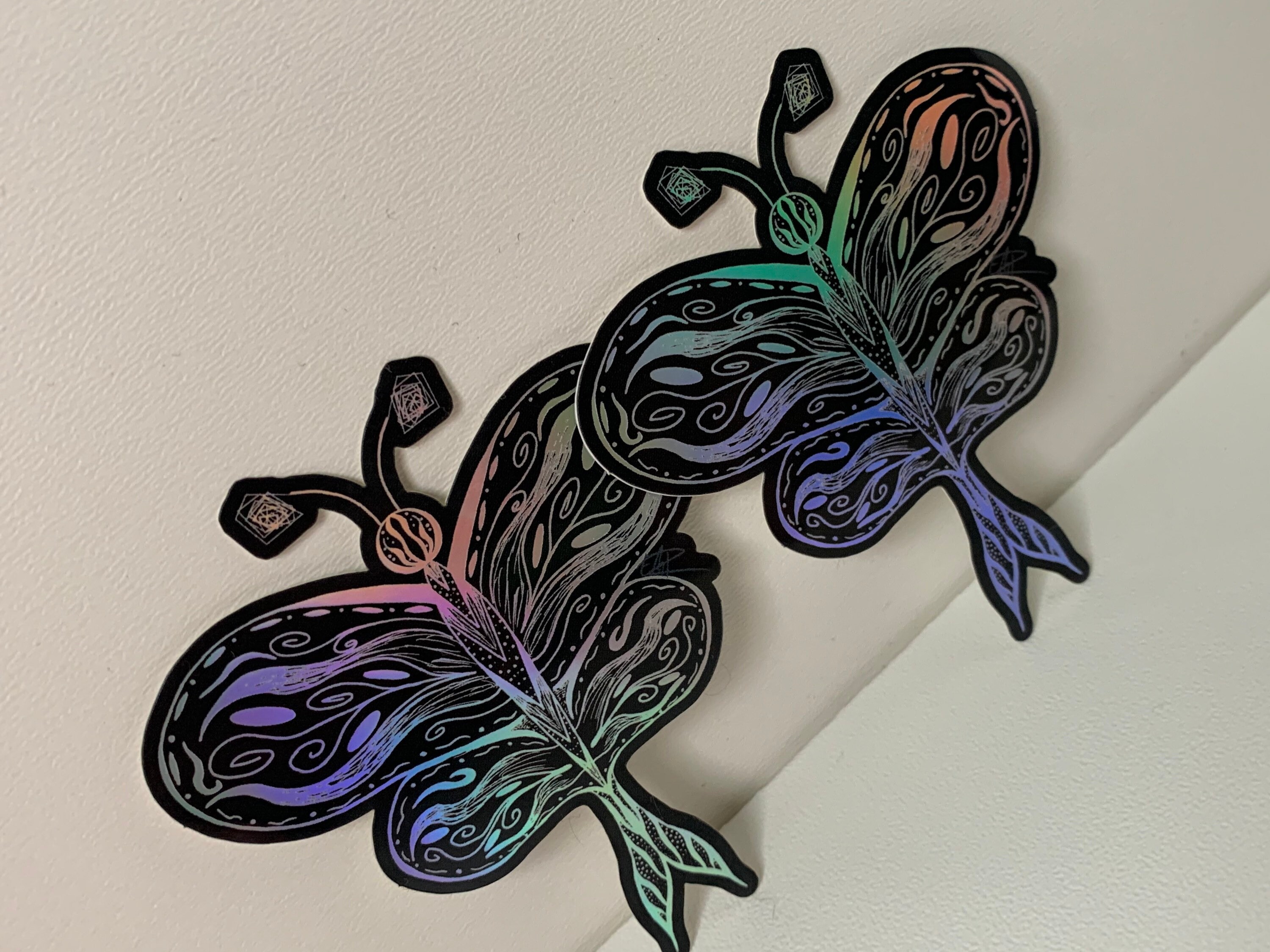 Holographic Butterfly With Signature Sticker - Etsy Norway