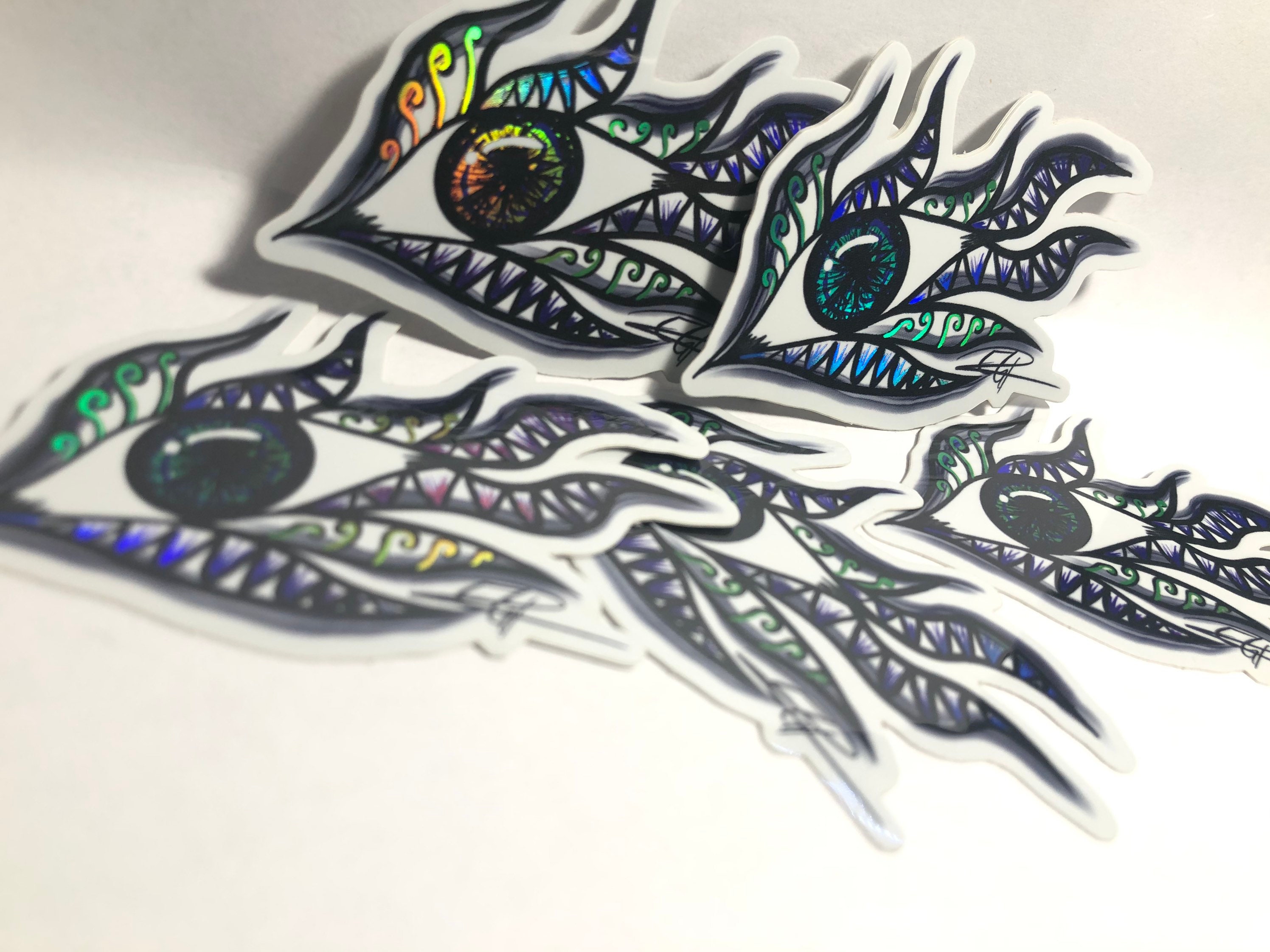 Eye Holographic Design Sticker - Etsy