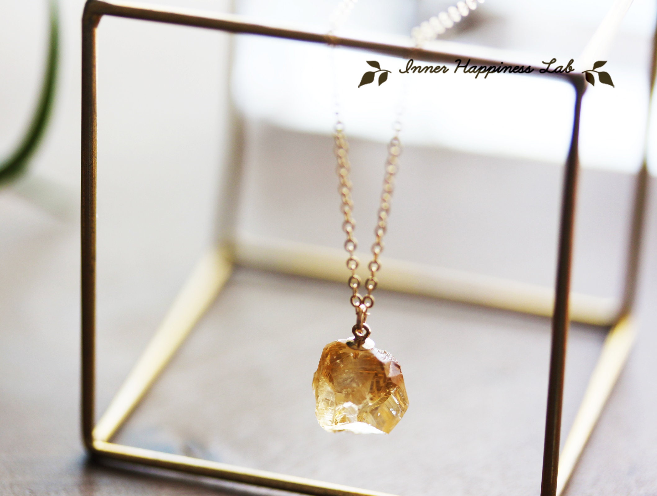 Collier citrine brut collier cristal brut collier citrine - Etsy France