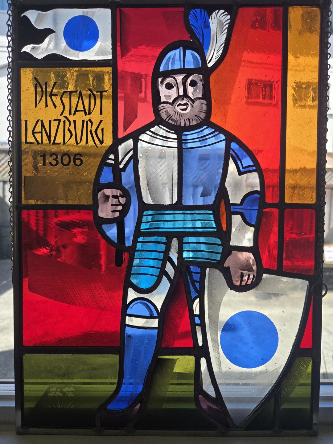 Vintage 1960s Swiss Stained Glass Diestadt Lenzburg 1306 - Etsy