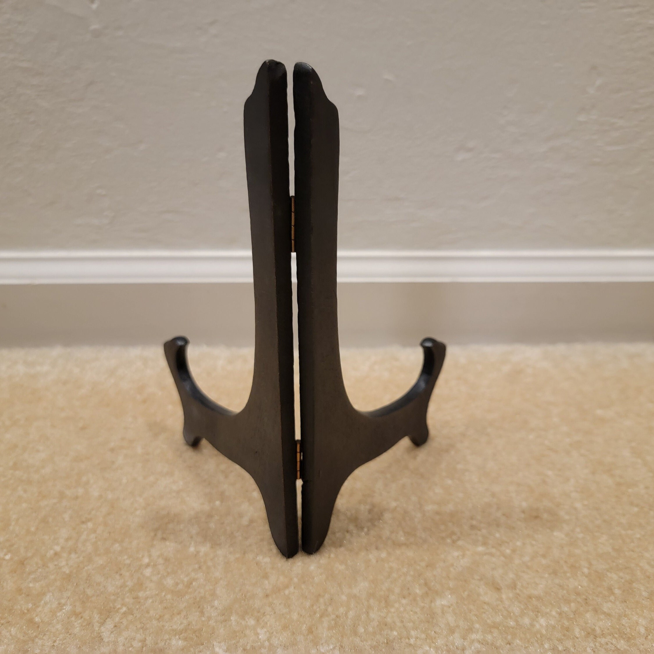 Vintage Asian Black Rosewood Heavy Duty 8 Tall Hinged Display Stand ...