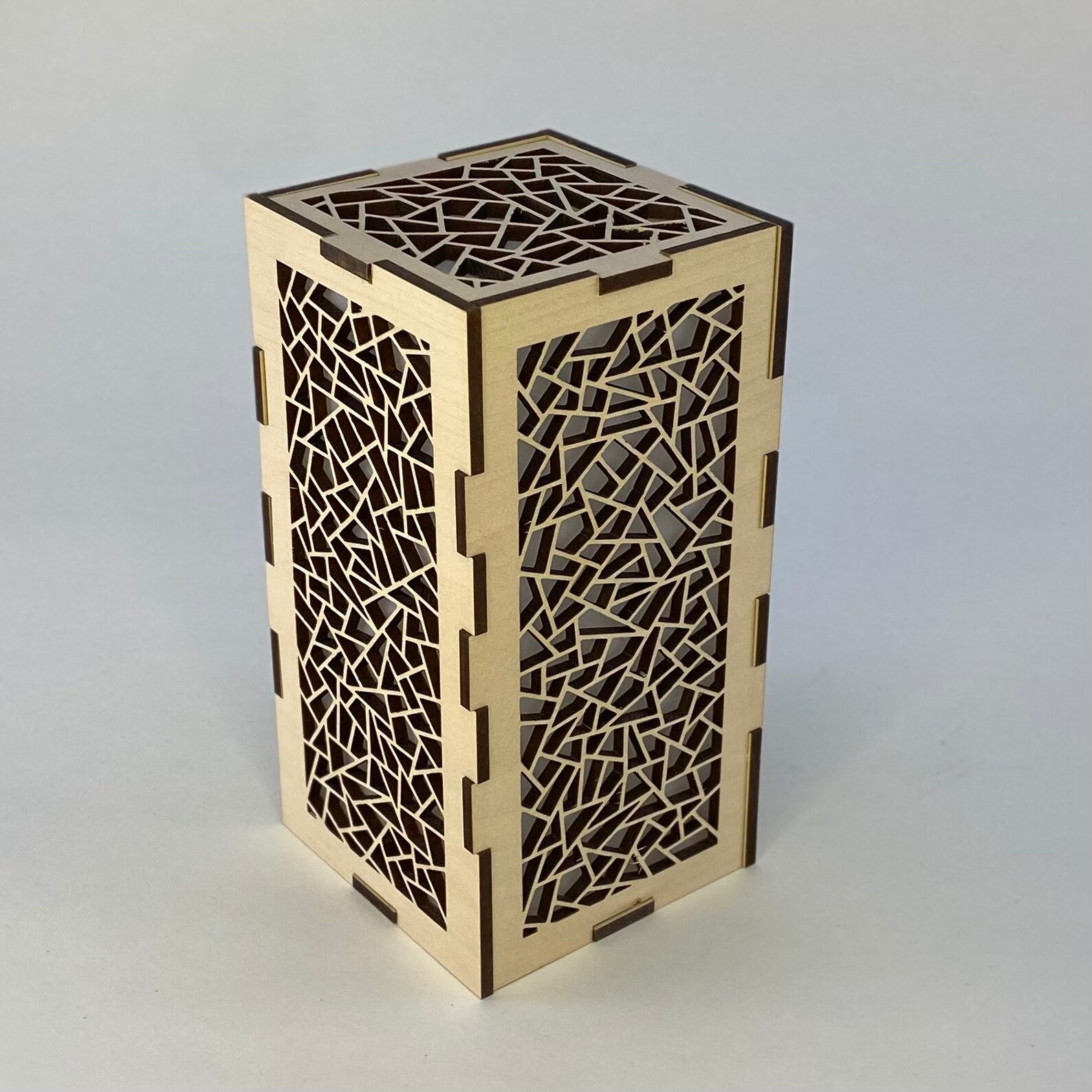 Mini Shoji Japanese Laser Etched Tea Lamp Lantern Insert Fractured Pattern ****insert Only - Etsy