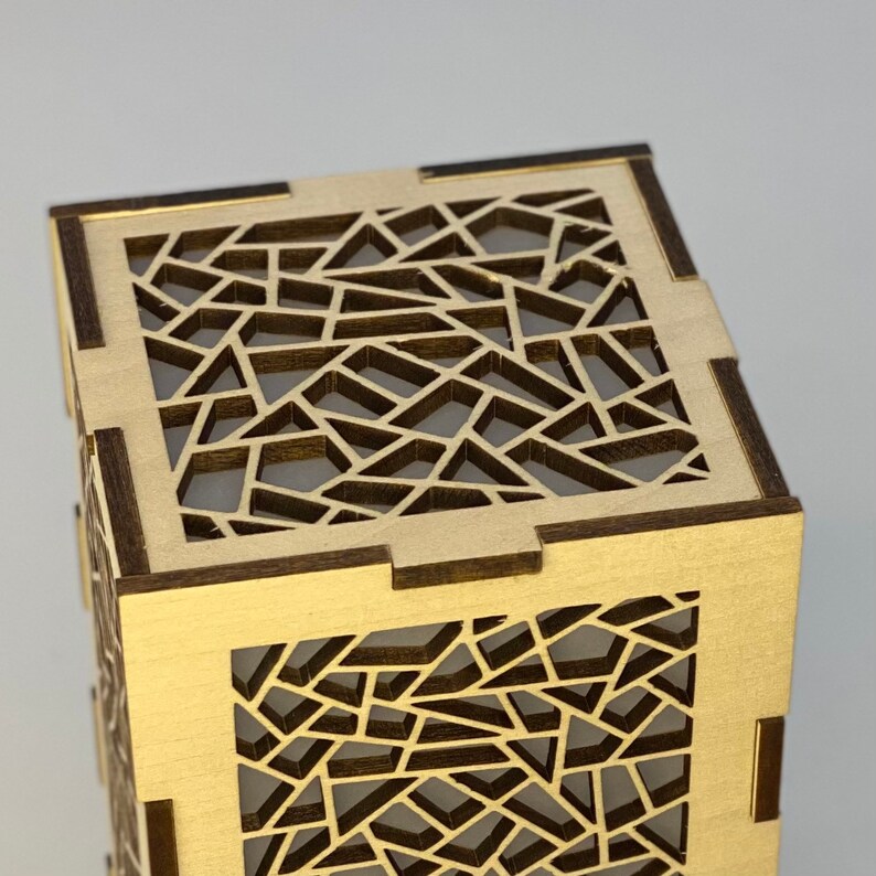 Mini Shoji Japanese Laser Etched Tea Lamp Lantern Insert Fractured Pattern ****insert Only - Etsy